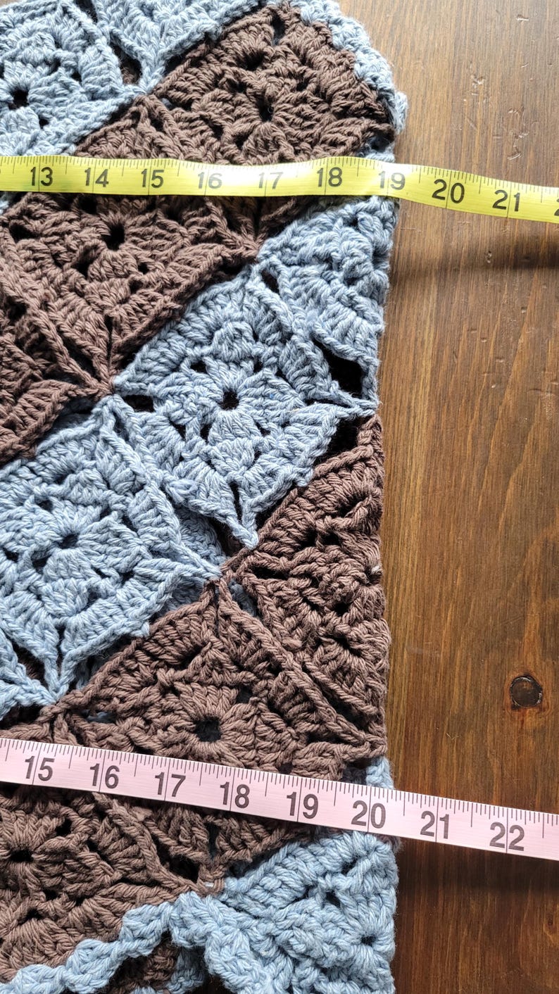 Crochet Granny Square Top | Brown Blue Crochet Tank | Boho Festival ...