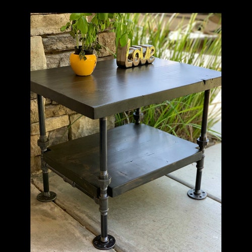 Pipe Table Side Table Steampunk Nightstand Small Table - Etsy