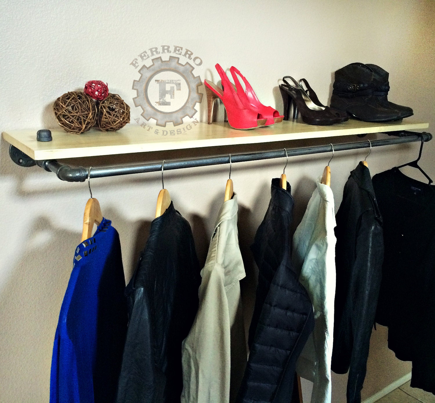 35 Rack Shelf Rack Clothing Rack Industrial Decor | Etsy