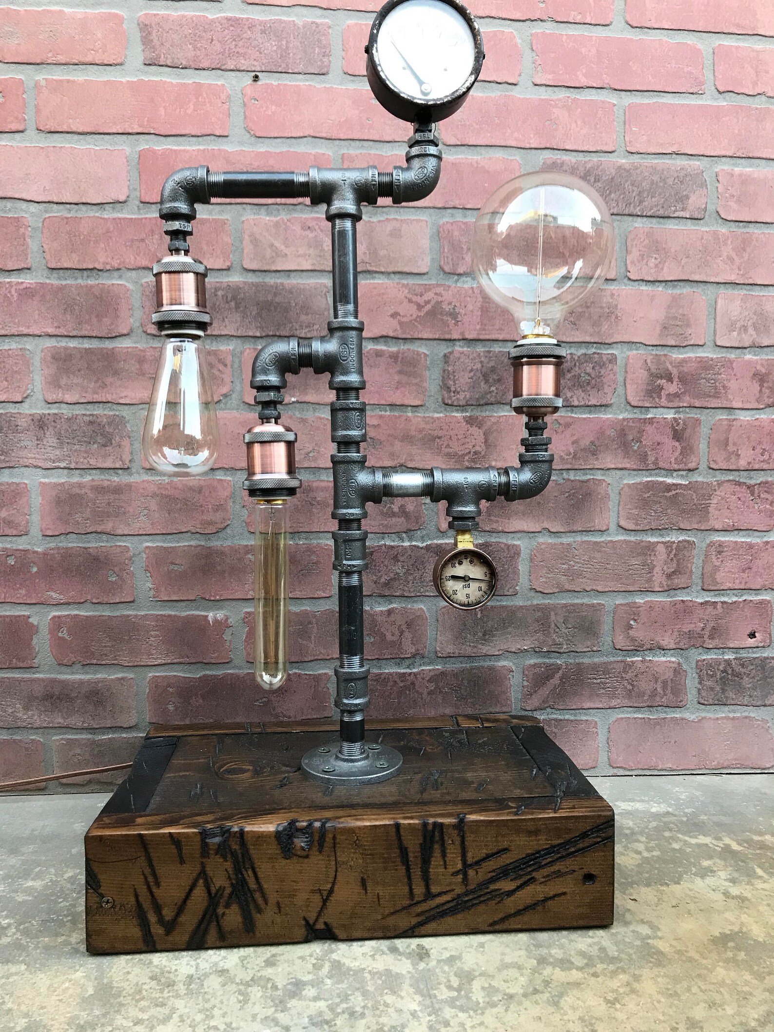 Industrial Lamp industrial lighting Rustic Lamp Lighting | Etsy