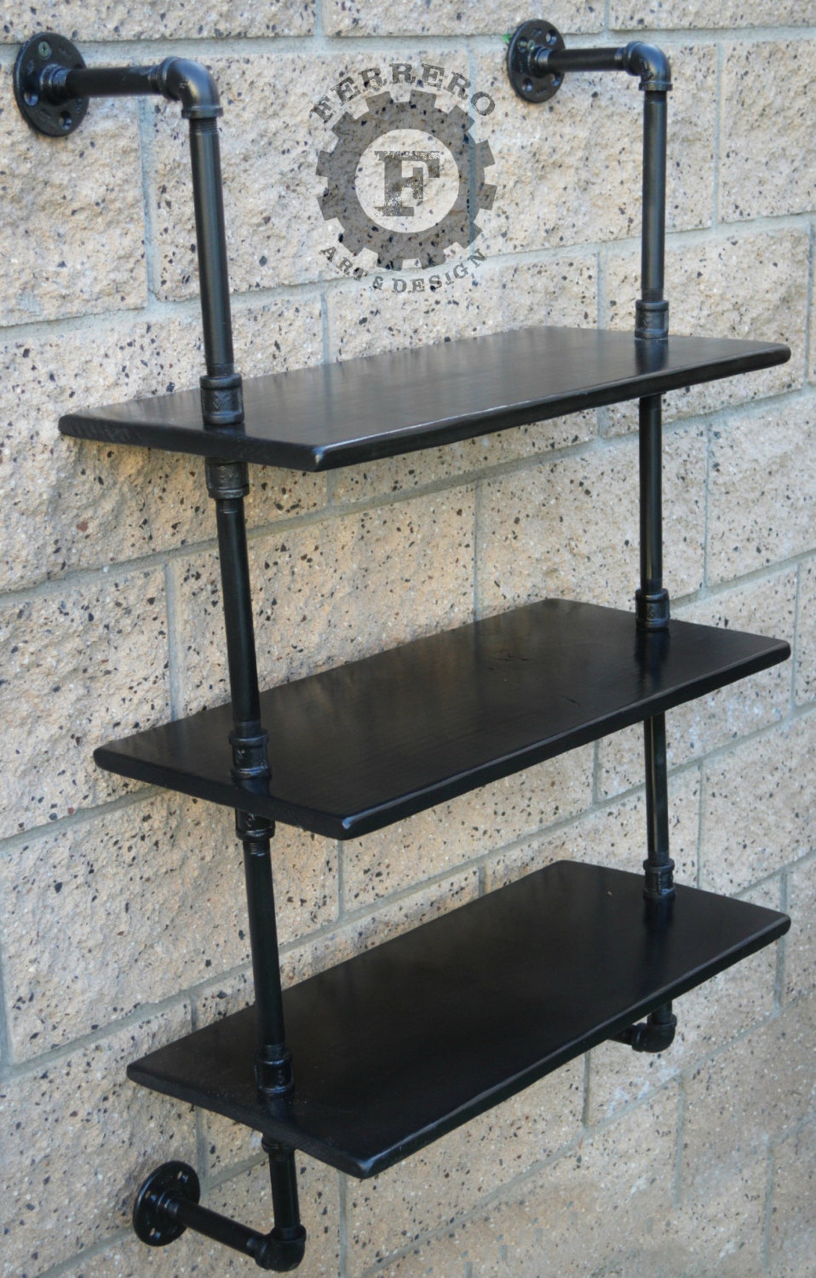 Pipe Shelf Industrial Shelves Wall Shelves Industrial | Etsy