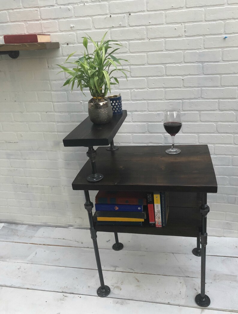 Pipe Table Industrial Nightstands Side Table Shelf Table - Etsy