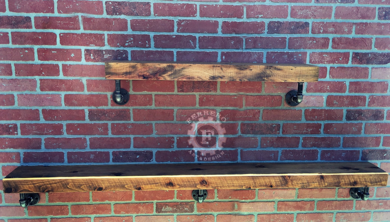 Set of 2 Rustic Shelves Steampunk Shelves Industrial | Etsy