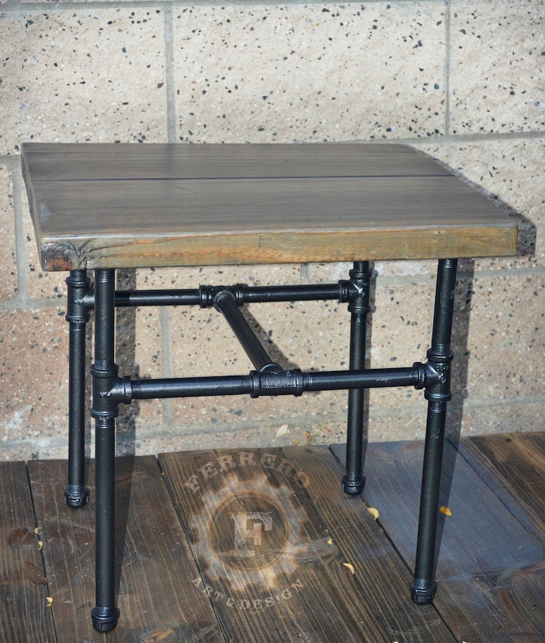 Pipe Table Side Table Steampunk Nightstand Small Table | Etsy