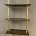 Wall Shelf, Gold Pipe Painted, Wood Pipe Shelving Unit, Wood Shelves ...