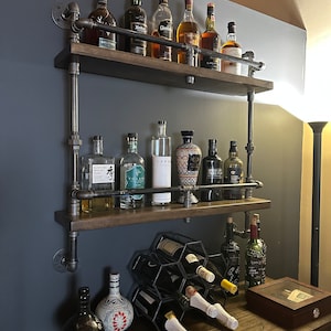 Industrial Bar Made With Pipes and Wood Industrial Solid Unit for ...