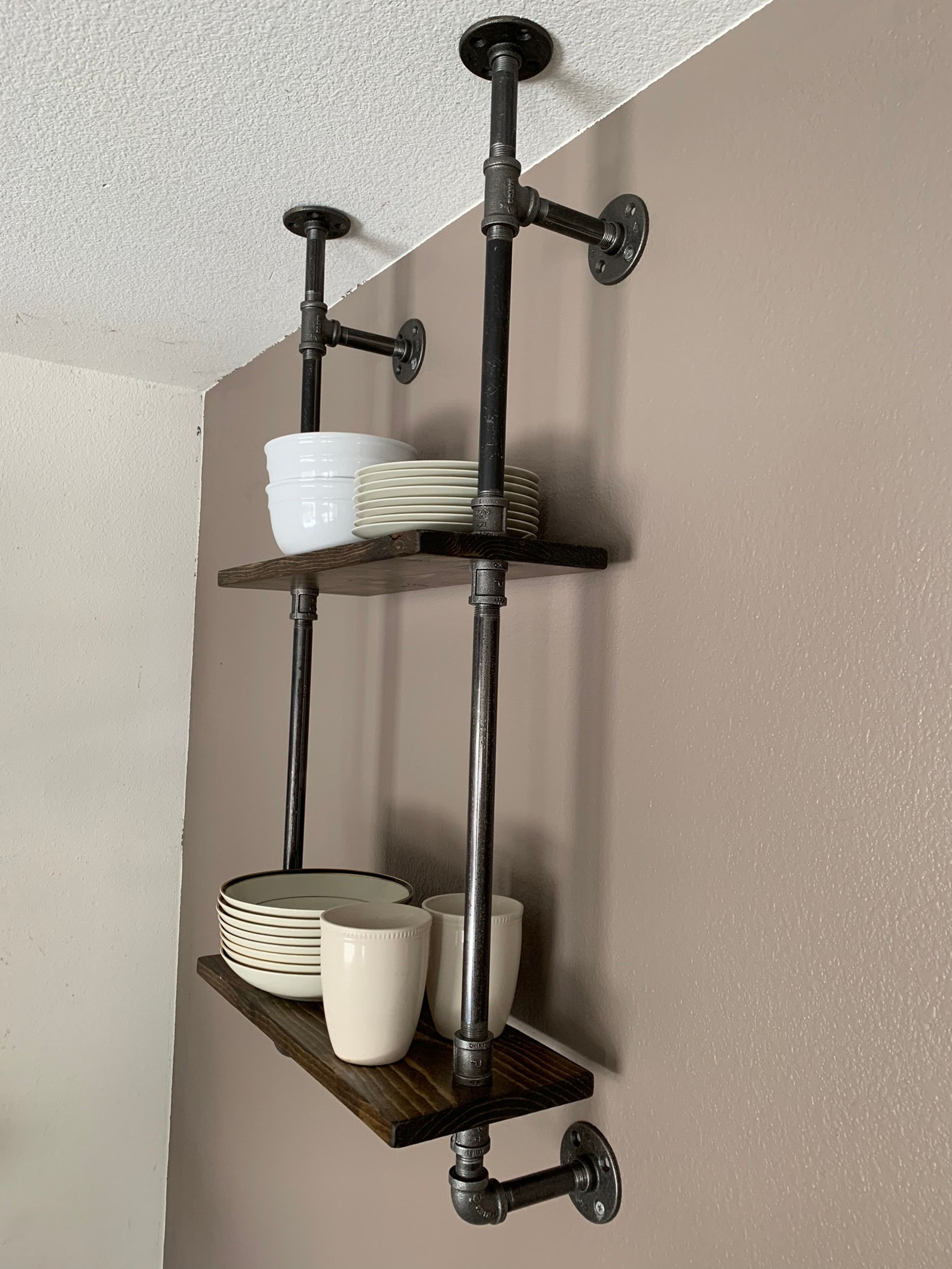 Kitchen Industrial Wall Art Decor Pipe Wood Reclaimed - Etsy