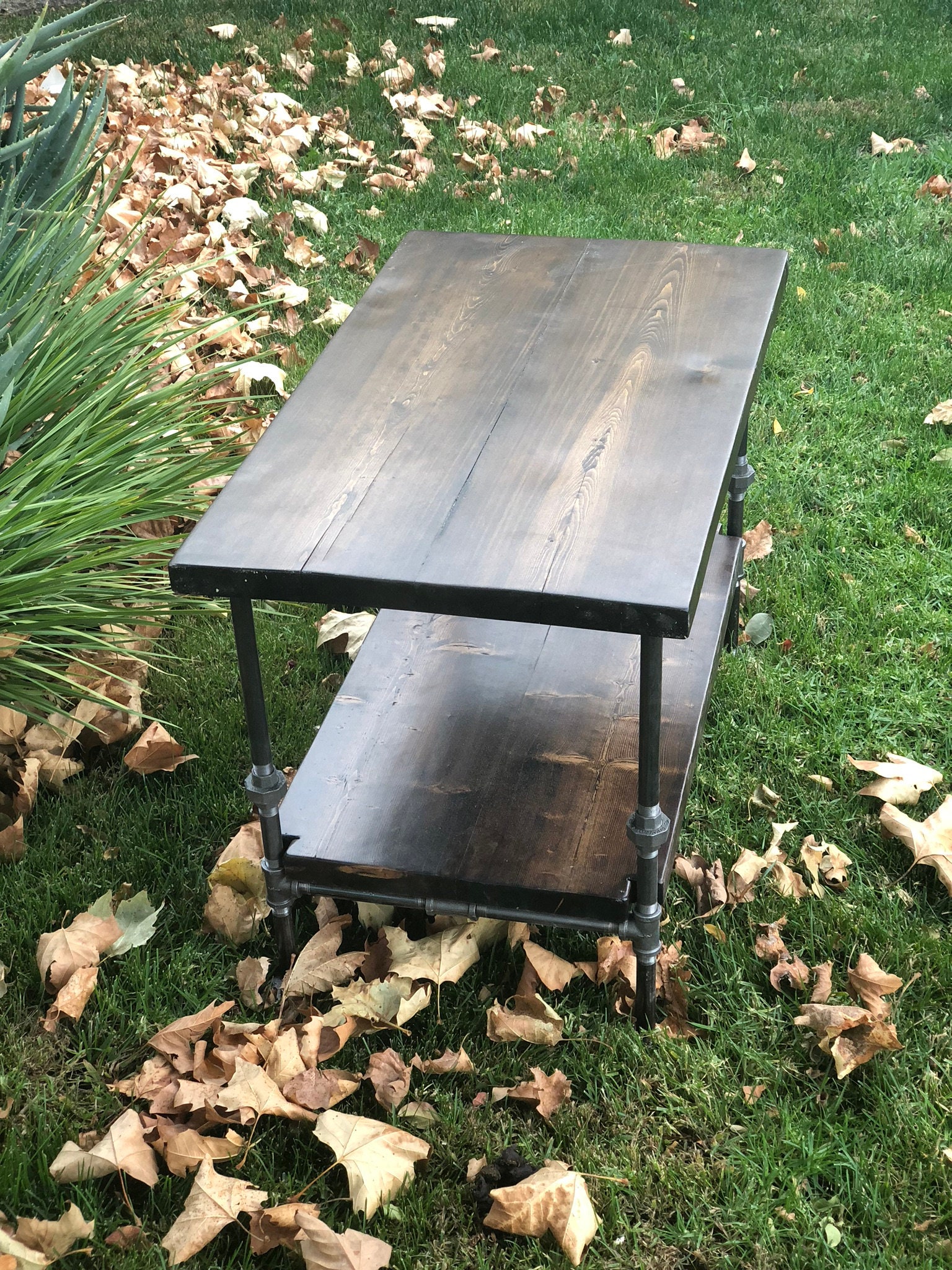 Industrial Pipe Table Pipes Table Wood Pipe Nightstand Side - Etsy