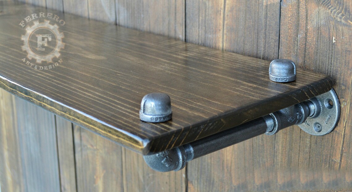 Steampunk Shelf, Pipe Shelf, Book Shelf, Industrial Shelf, Industrial ...