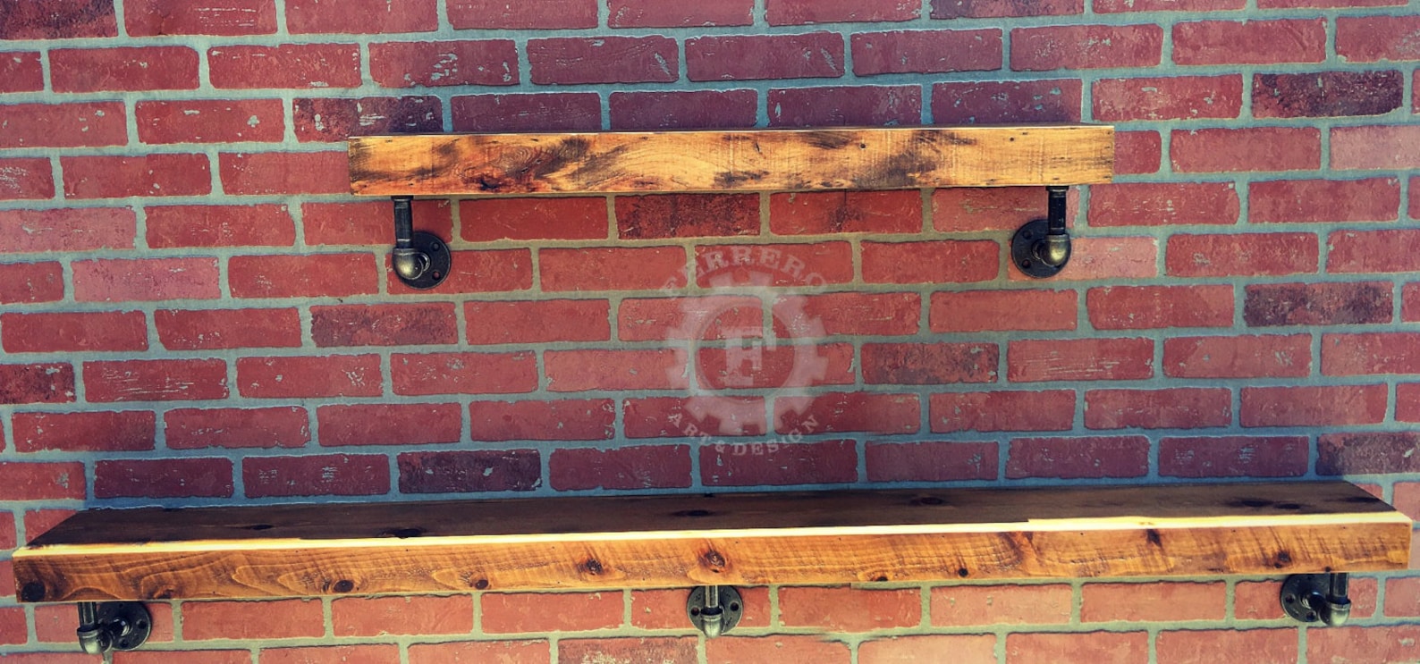 Set of 2 Rustic Shelves Steampunk Shelves Industrial | Etsy