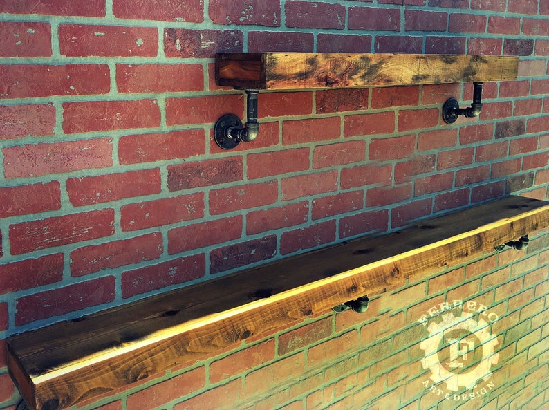 Set of 2 Rustic Shelves Steampunk Shelves Industrial | Etsy