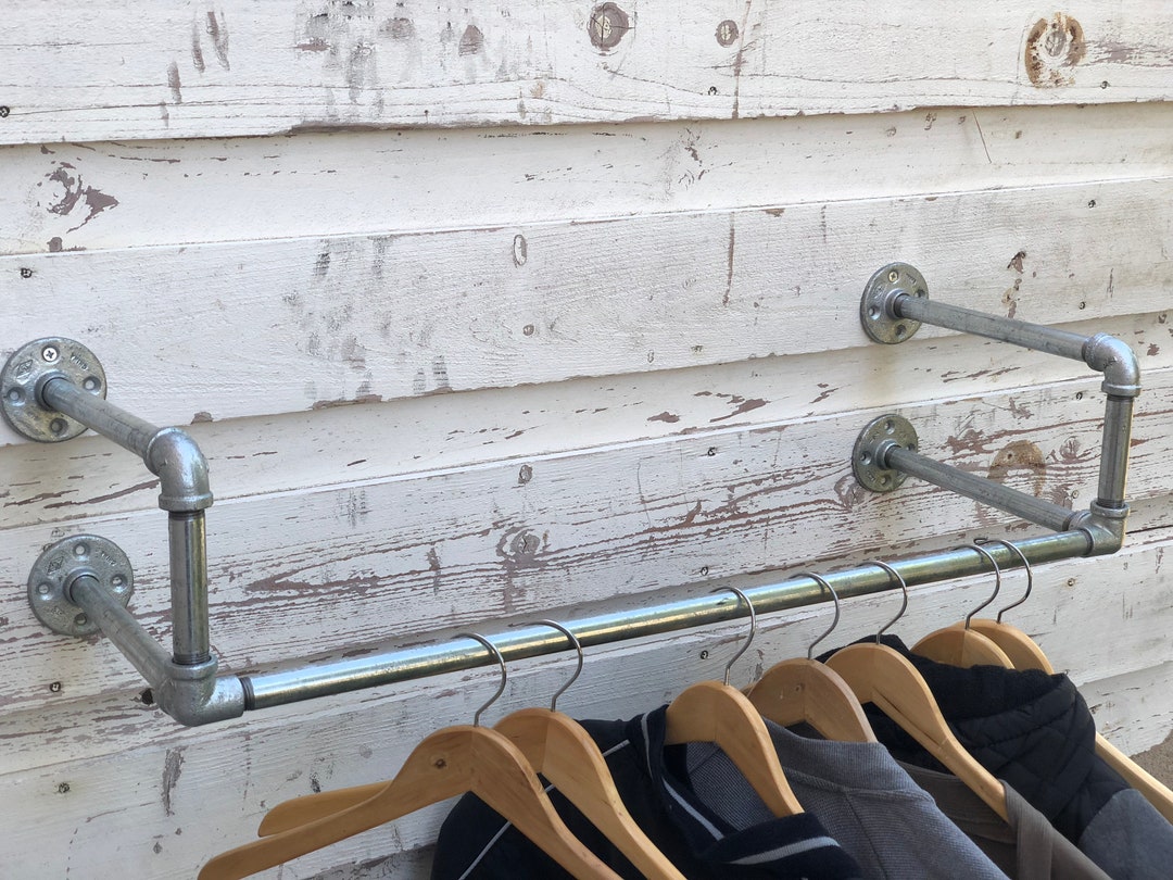 Industrial Galvanizedd Pipe Clothes Hanger for Closet - Etsy