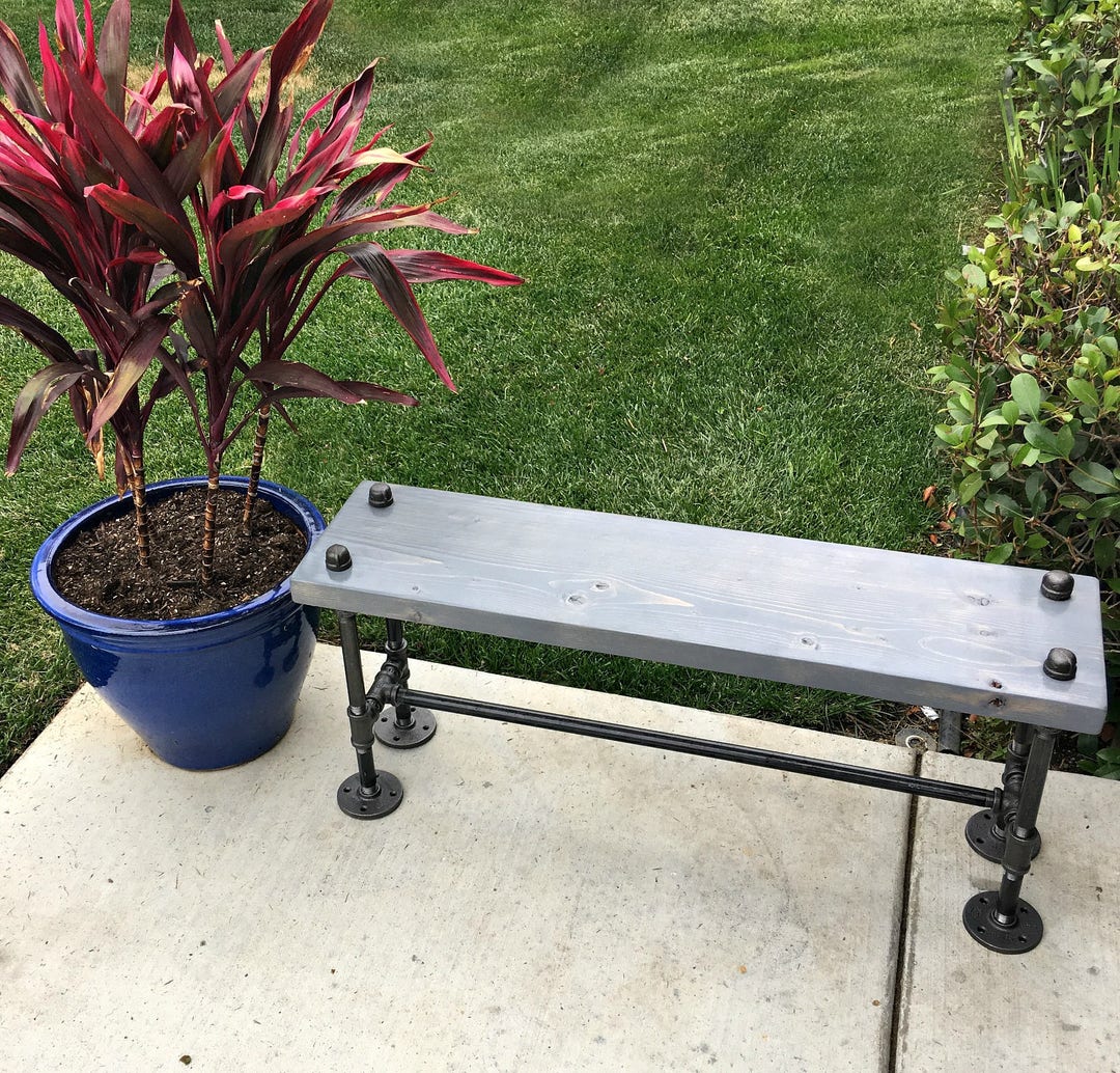 Pipe Bench, Industrial Bench, Steampunk Decor, Rustic Decor, Urban ...