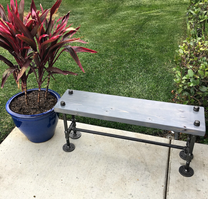 Pipe Bench Industrial Bench Steampunk Decor Rustic Decor - Etsy