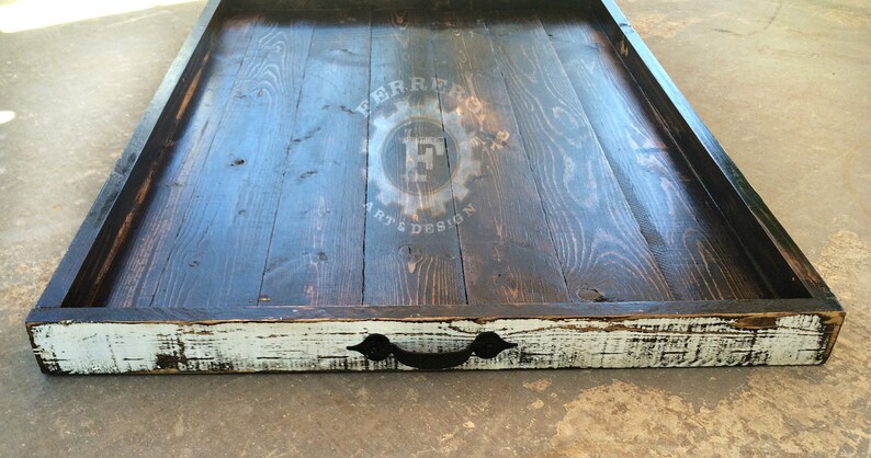 Wood Tray, Rustic Tray, Shabby Chic, Reclaimed, Large Tray, Shabby Tray ...