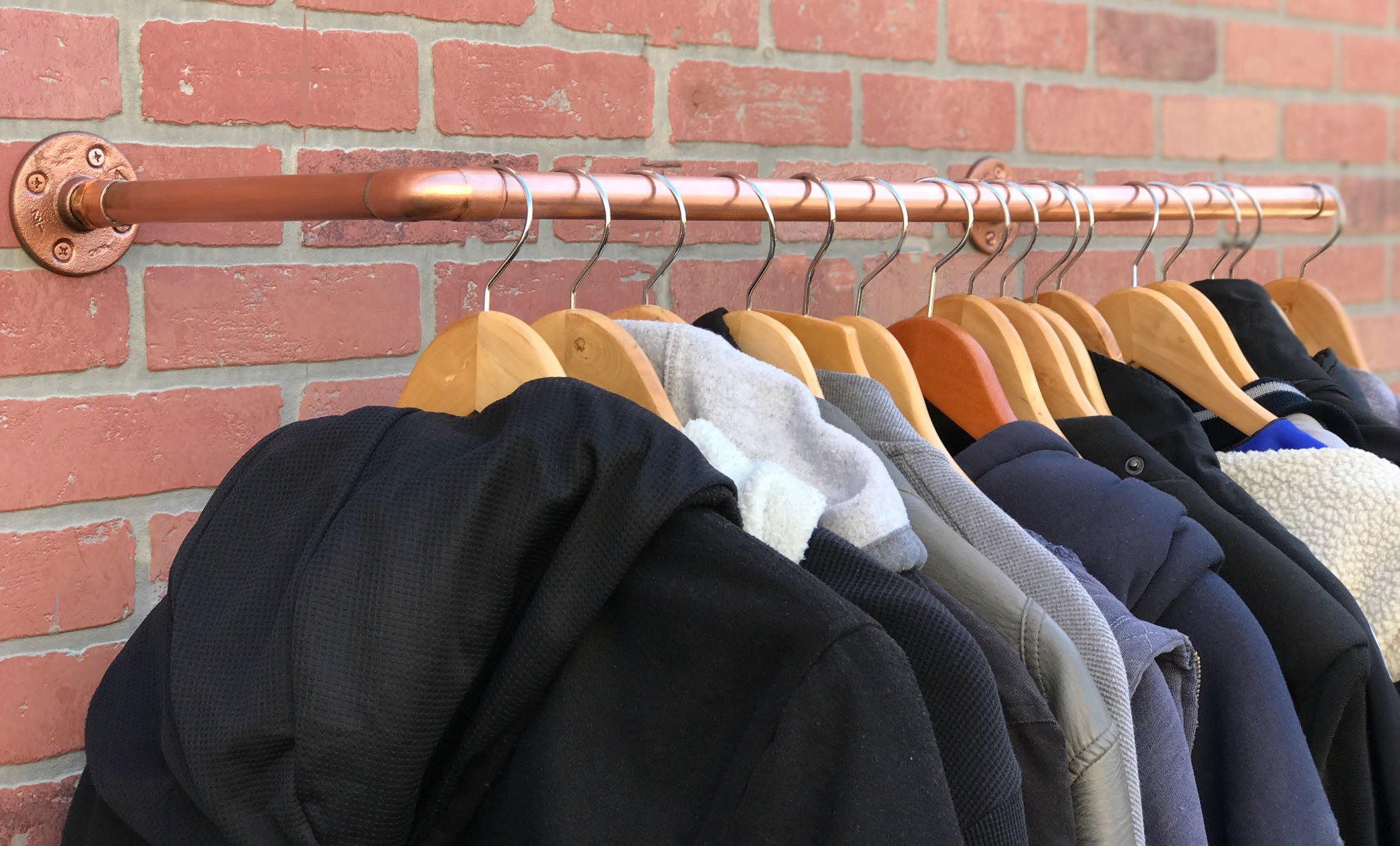 Copper Clothes Rack Industrial Pipe Pipes Rack Hanging - Etsy