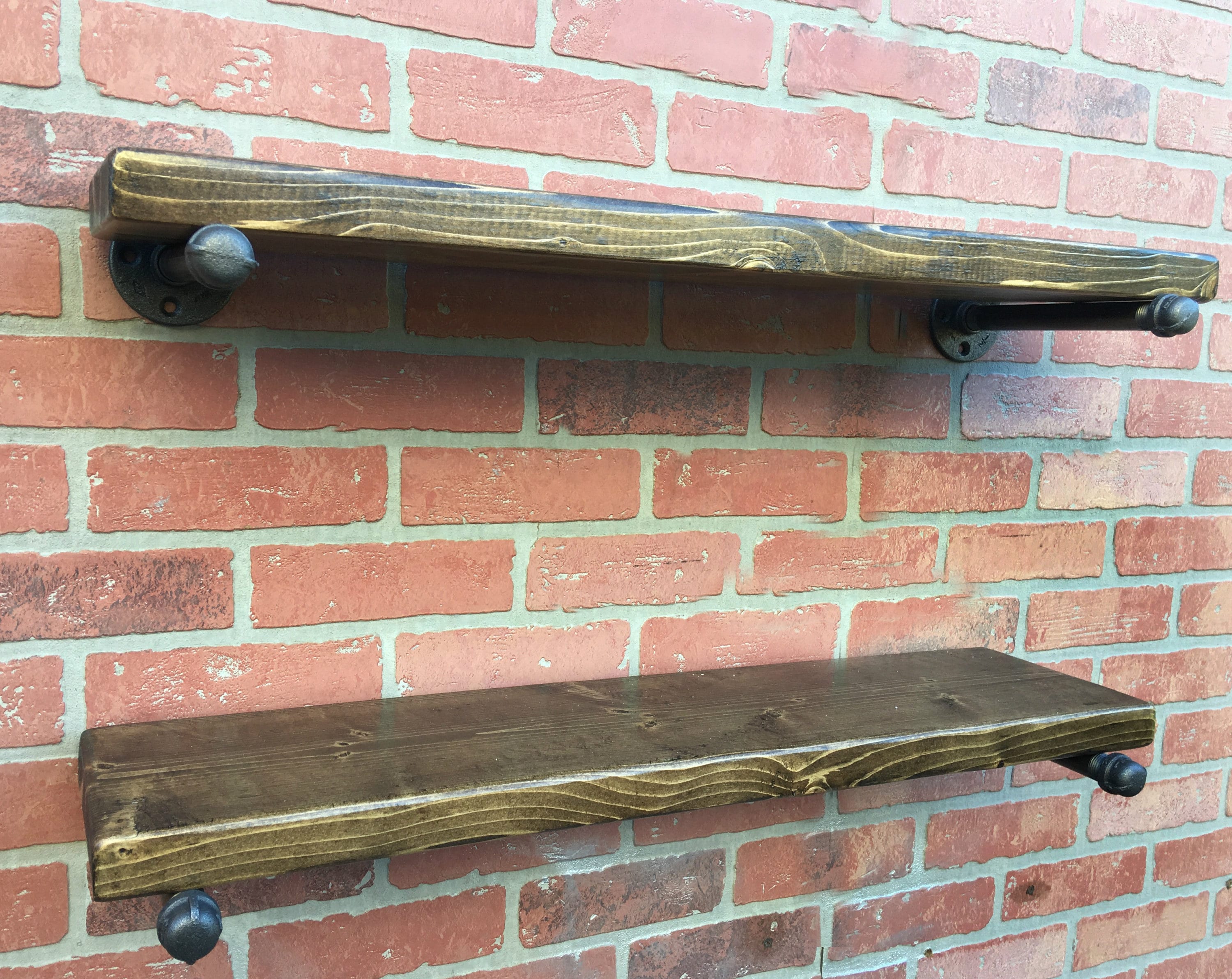 Industrial Shelf Floating Shelves Floating Shelf Reclaimed - Etsy