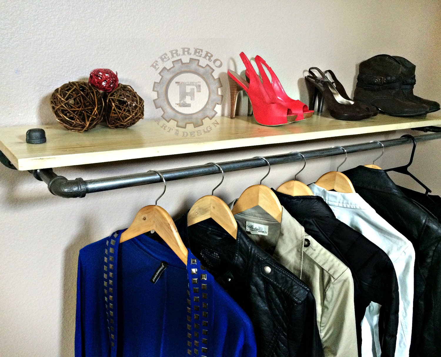 35 Rack Shelf Rack Clothing Rack Industrial Decor | Etsy