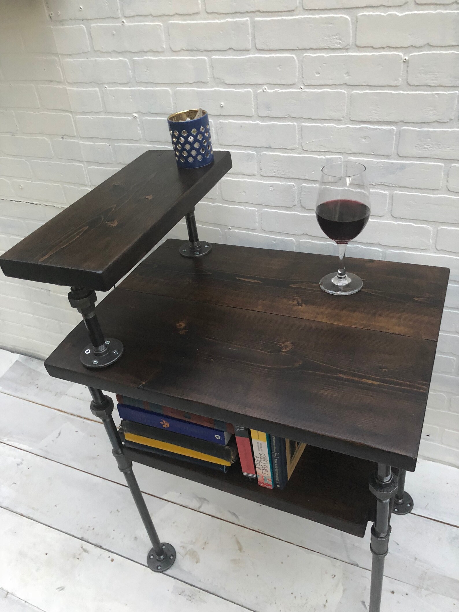 Pipe Table Industrial Nightstands Side Table Shelf Table - Etsy