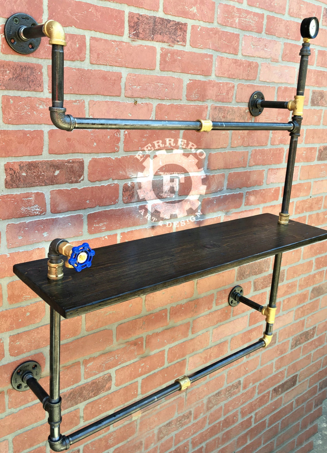 Pipe Shelf Unique Wall Decor Industrial Decor Pipe Shelf - Etsy