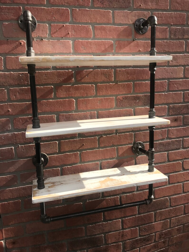 Industrial Shelf Pipe Shelf Shelves Rustic Kitchen Bathroom - Etsy