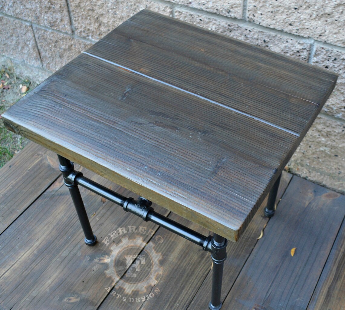 Pipe Table Side Table Steampunk Nightstand Small Table | Etsy