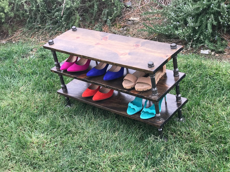 Industrial shoe rack | Etsy
