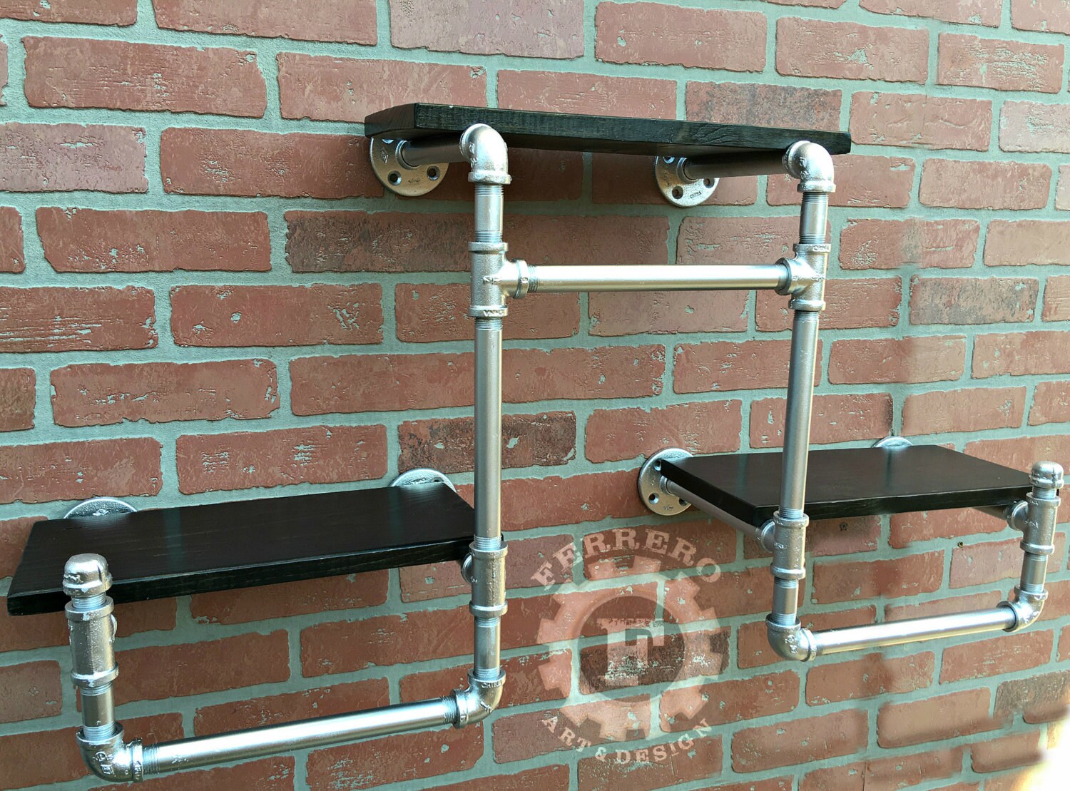 Industrial Shelf, Steampunk Shelf, Wall Shelf, Industrial Rack, Pipe ...