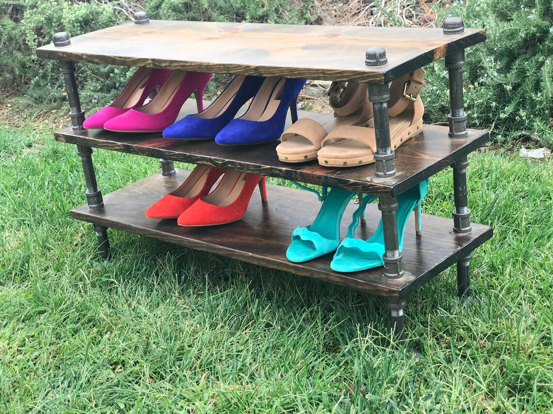 Industrial shoe rack | Etsy