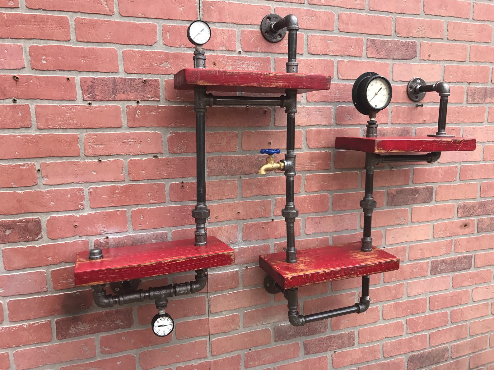 Industrial Shelf, Steampunk Shelf, Pipes Shelf, Industrial Decor ...