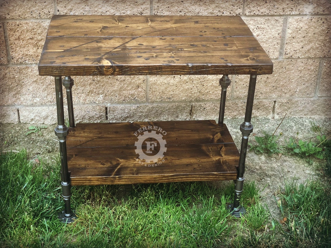 Pipe Table , Industrial Table, Rustic Table , Pipes , Wood , Side Table ...