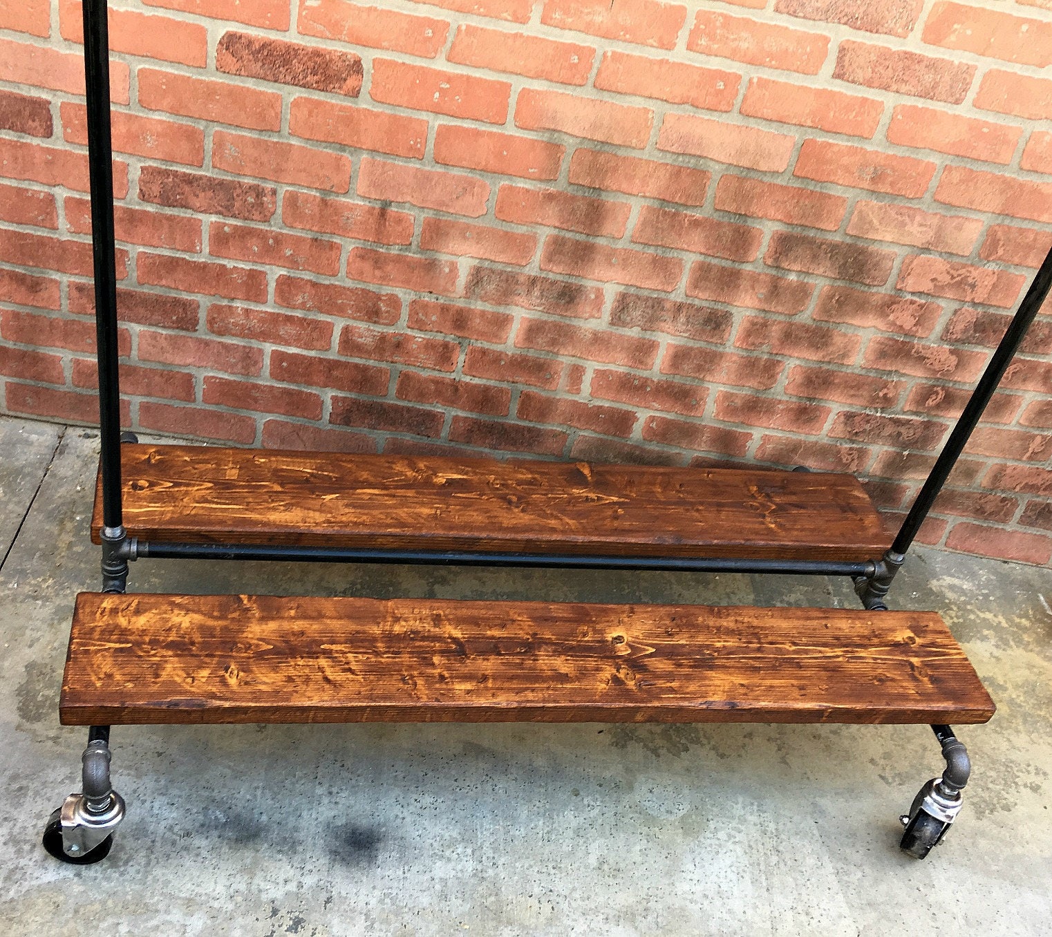 Pipe rack Rolling Rack Rustic Decor Industrial Decor | Etsy