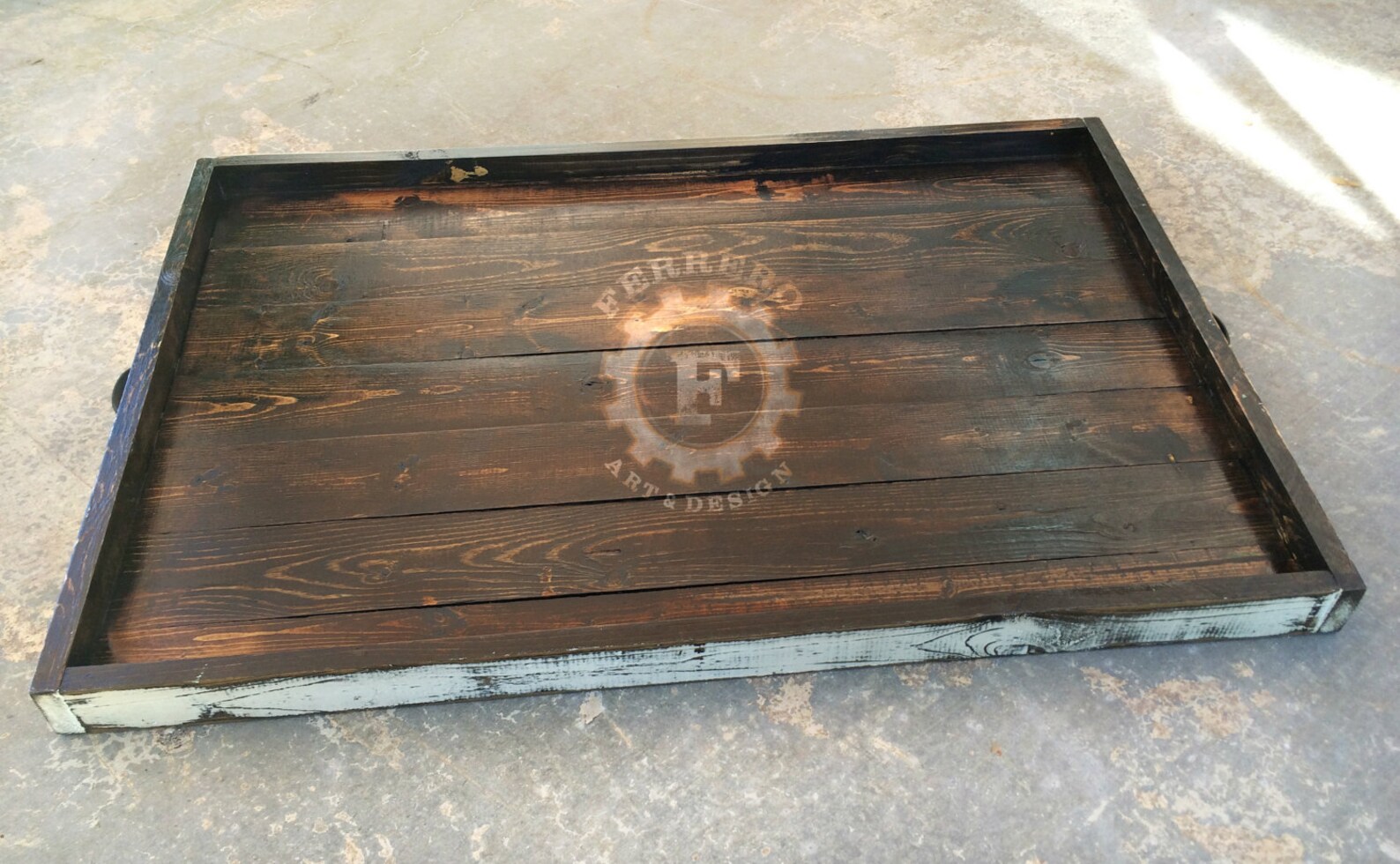 Wood Tray, Rustic Tray, Shabby Chic, Reclaimed, Large Tray, Shabby Tray ...