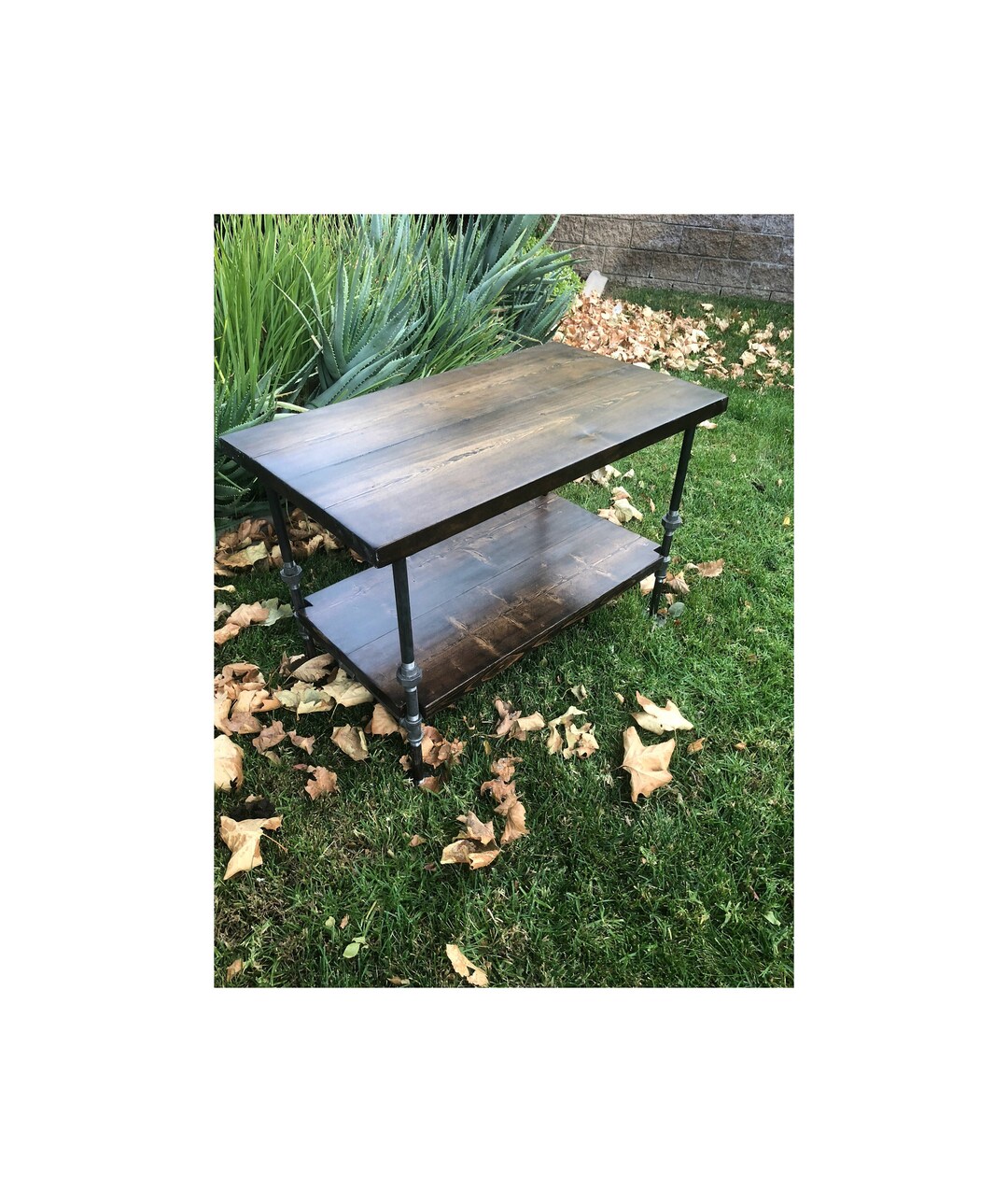 Industrial Pipe Table, Pipes Table, Wood Pipe Nightstand, Side Table ...