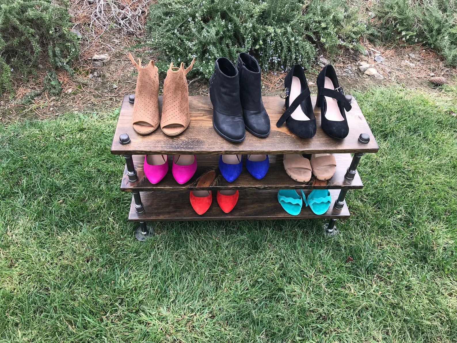 Industrial shoe rack | Etsy