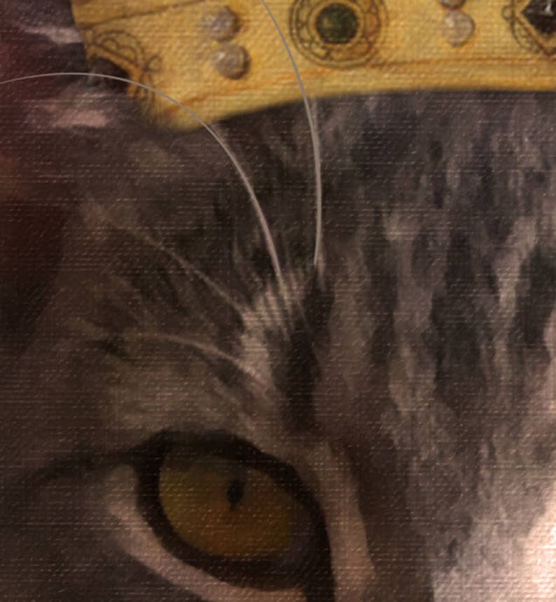 CAT PORTRAIT Custom Cat Portrait King Cat Portrait Pet - Etsy