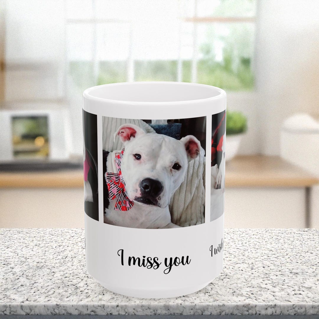 Custom Pet Memorial Mug | Personalized Photo Dog Coffee Cup Gift - Etsy