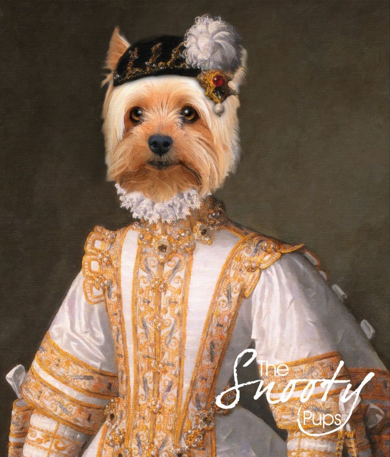 DOG PORTRAIT Renaissance Dog Portrait Custom Dog Portrait - Etsy