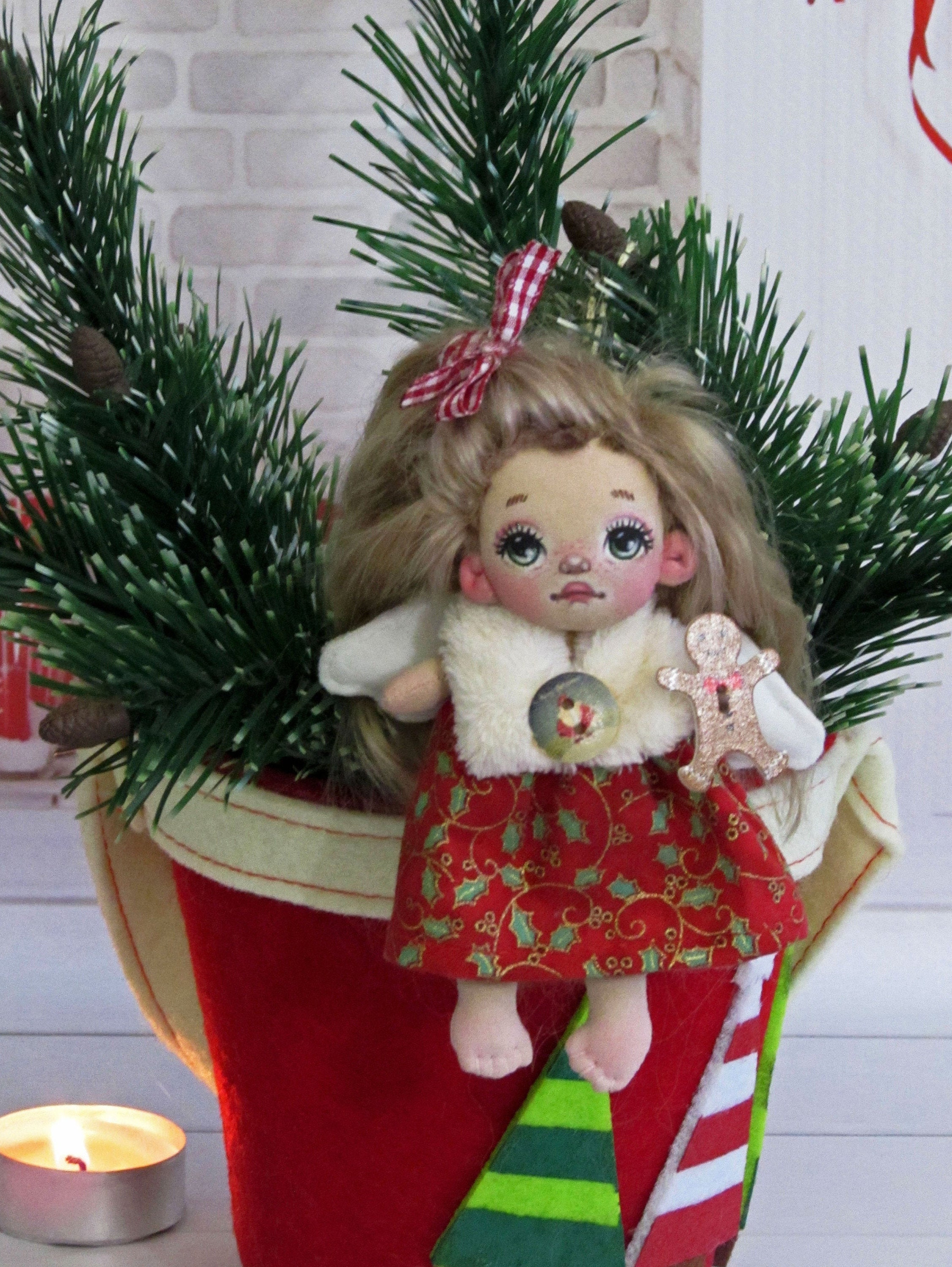 Angel christmas gift textile angel doll Christmas angel | Etsy