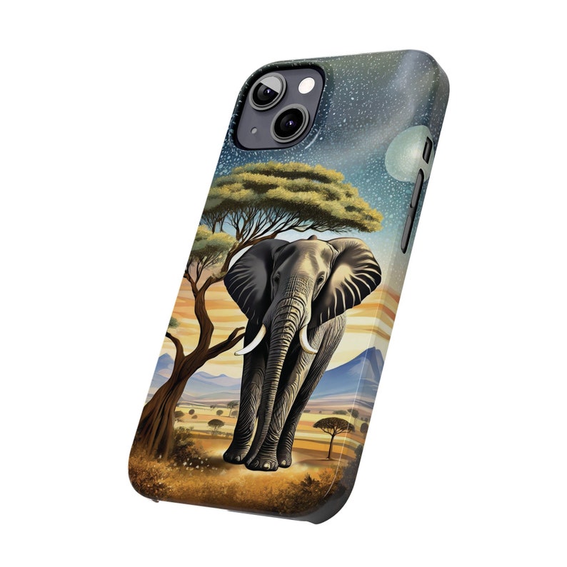 A Touch of Majesty Vibrant Dusk Elephant iPhone Case for All iPhone ...