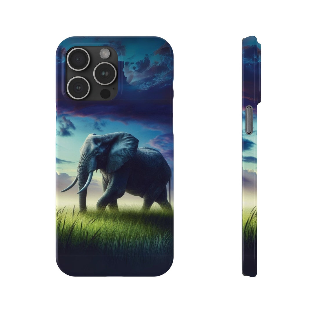 A Touch of Majesty Vibrant Sunset Elephant iPhone Case for All iPhone ...