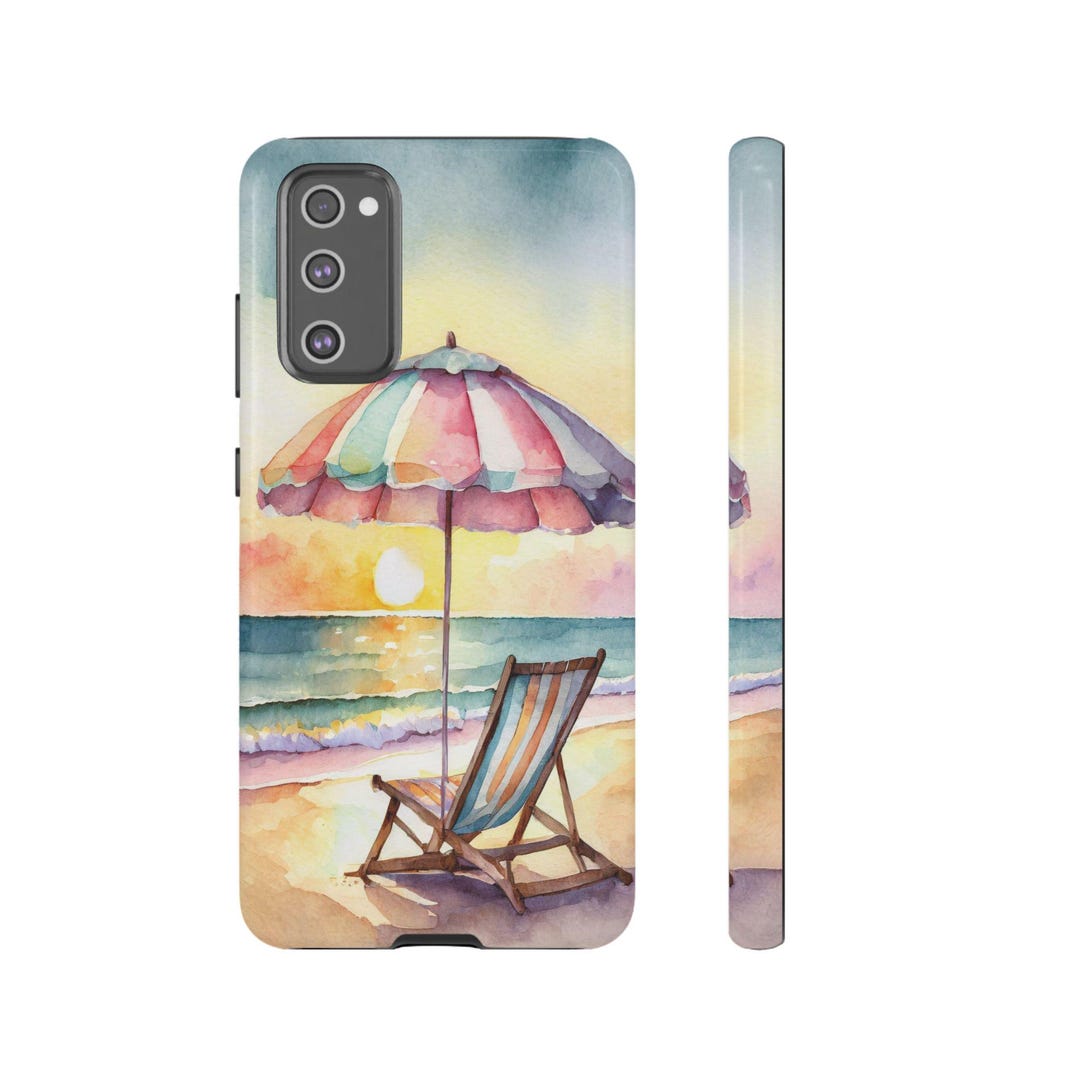 Beach Day Vibes Sunny Escape Beach Chair & Umbrella iPhone Case for ...