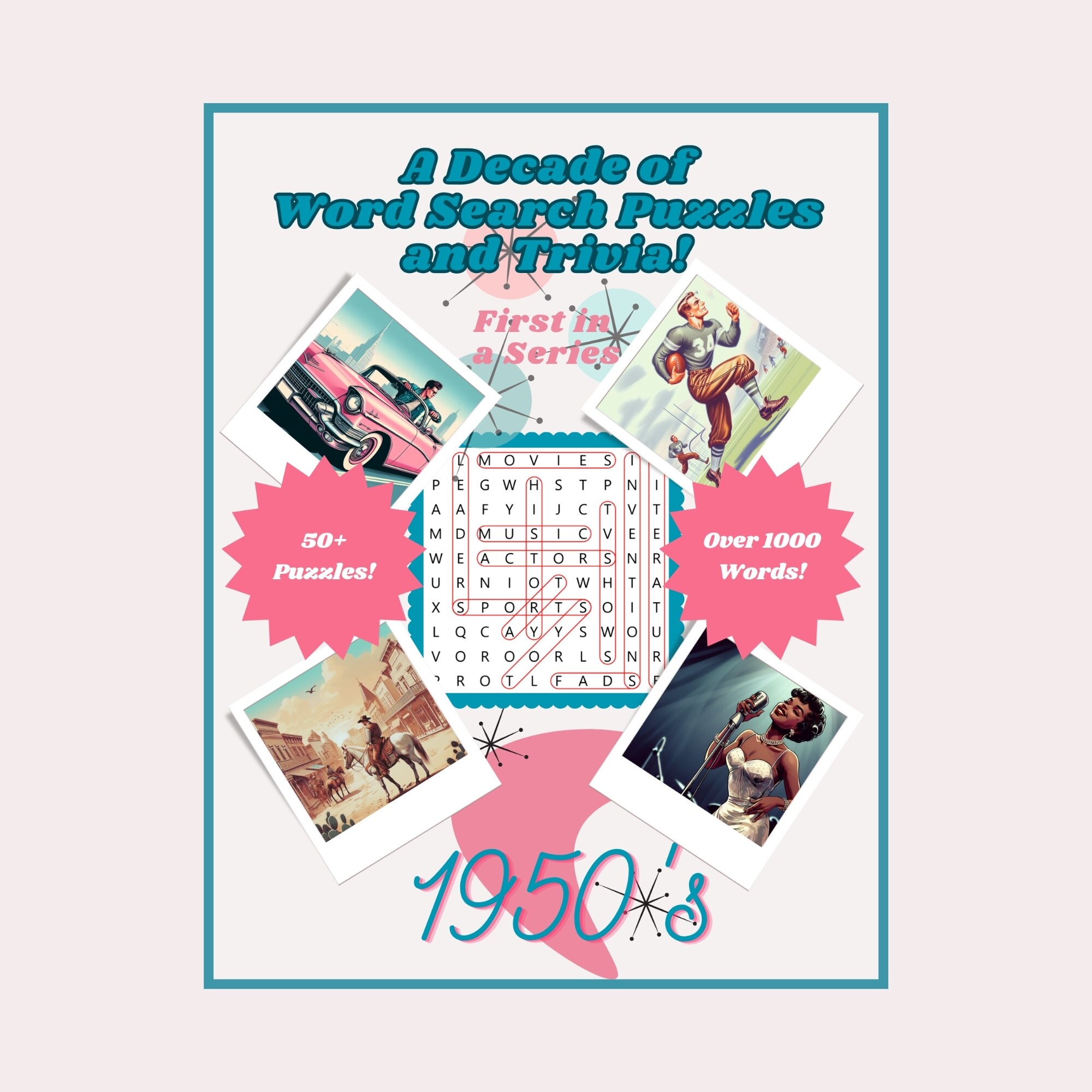 A Decade of Word Search Puzzles and Trivia - 1950's! Word Search ...