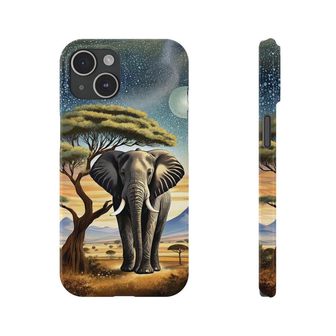 A Touch of Majesty Vibrant Dusk Elephant iPhone Case for All iPhone ...