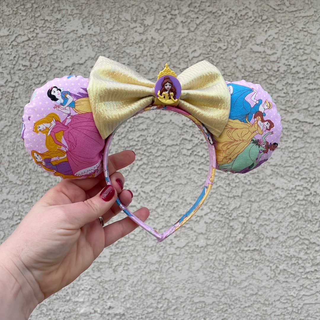 Princess Gang Minnie Ears, Cinderella, Belle, Tiana, Rapunzel, Aurora ...
