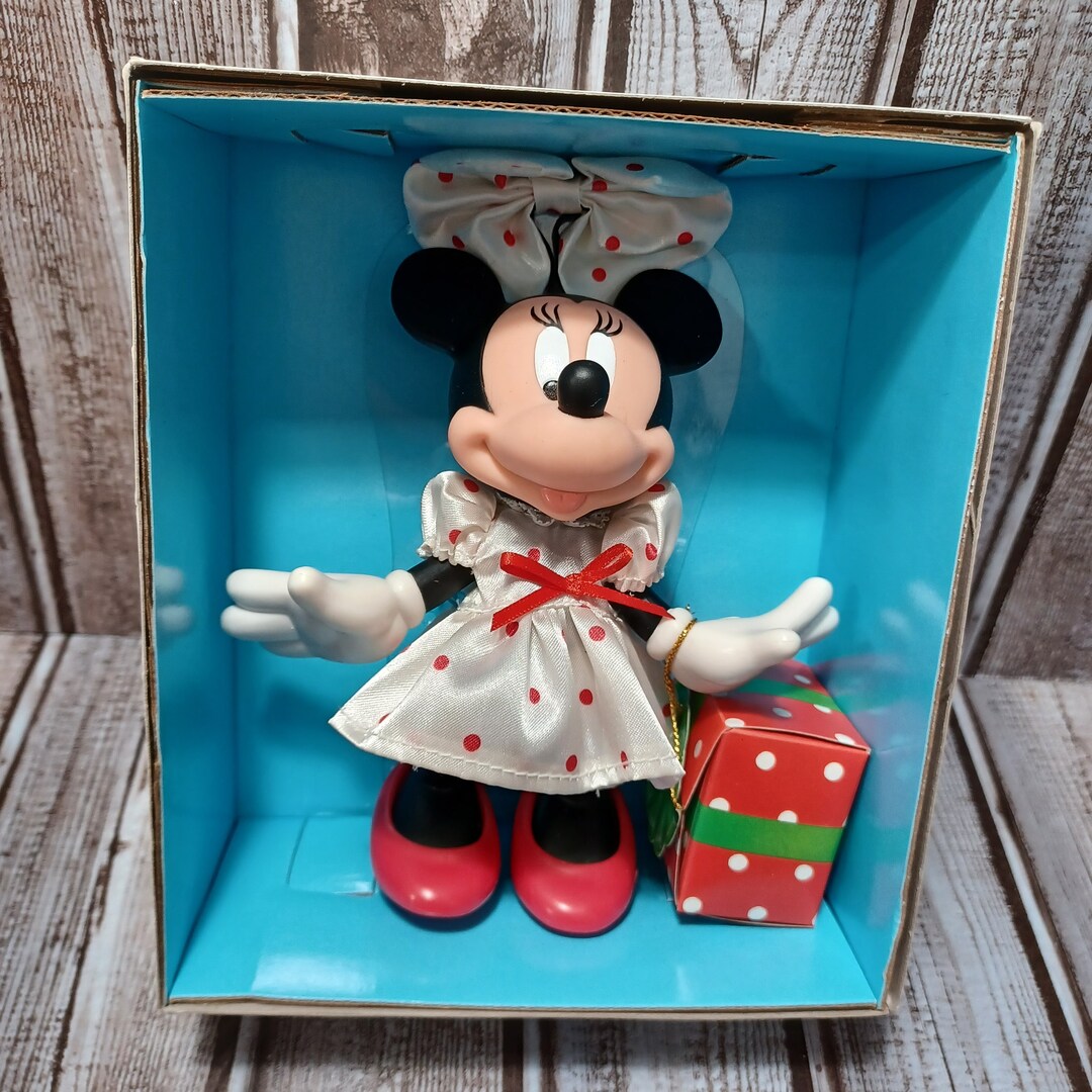 Vintage Disney Mattel Minnie Mouse Dressing Pretty Polka Dot Dress ...