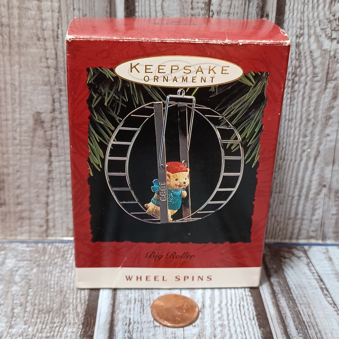 Hallmark Keepsake "big Roller Wheel Spins" Hamster Running on Wheel ...