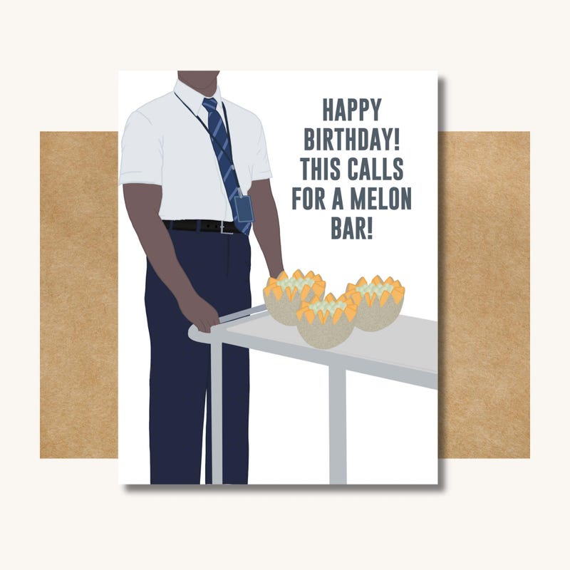Funny Melon Birthday Card - Etsy