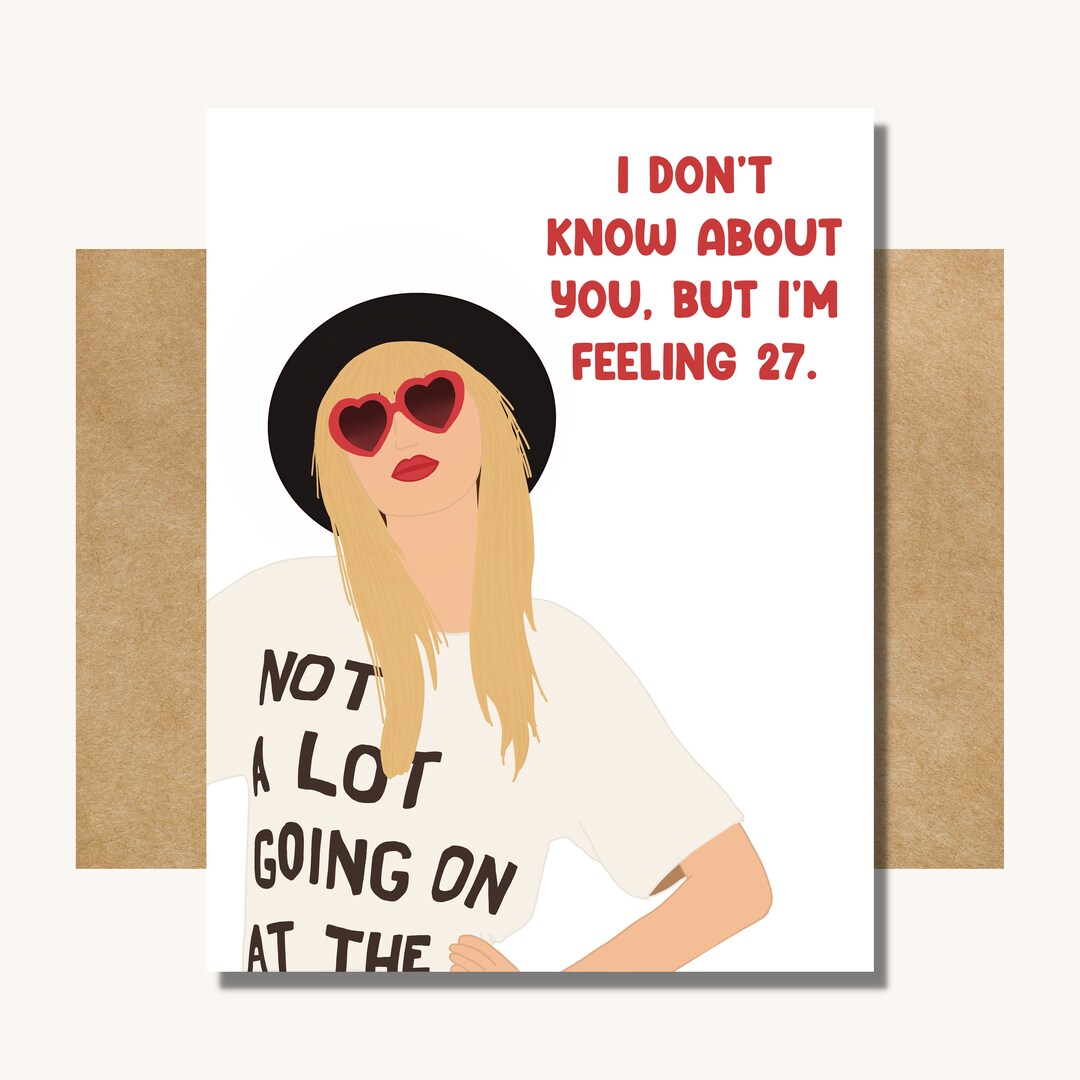 Taylor Swift Customizable Card Taylor Swift Birthday Card Taylor