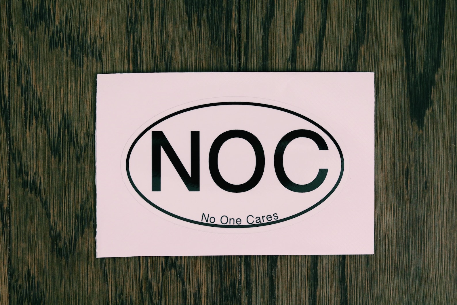 No One Cares Sticker Vinyl Sticker Bumper Sticker // Laptop - Etsy